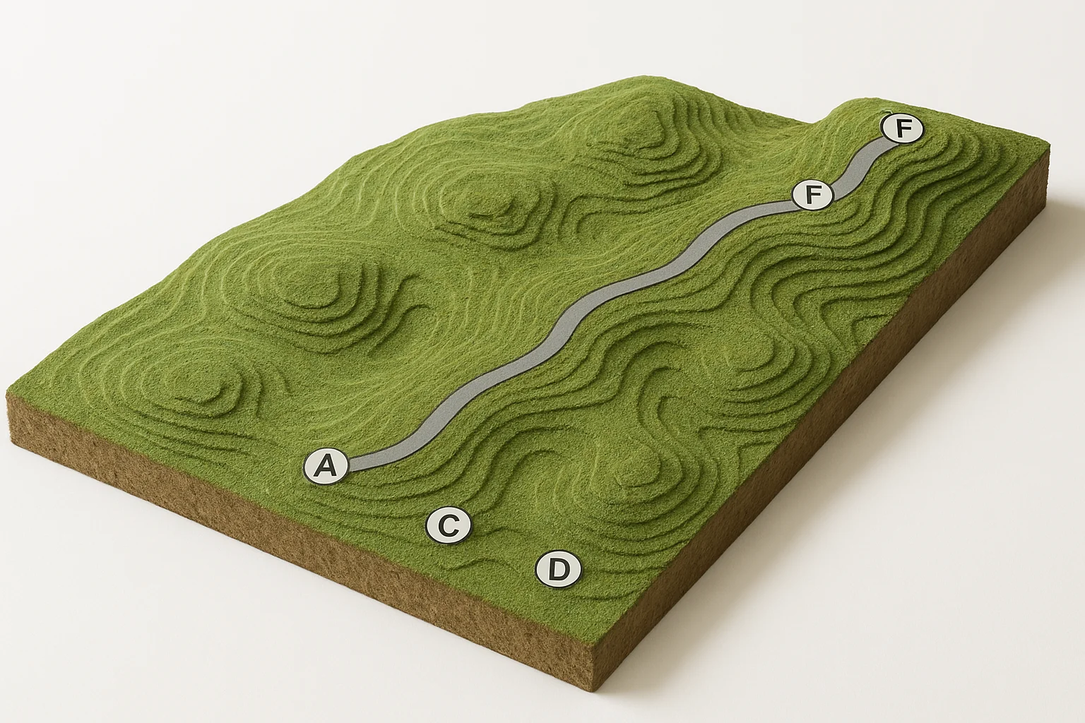 Calcul des Dénivelés et des Pentes - Exercice corrigé