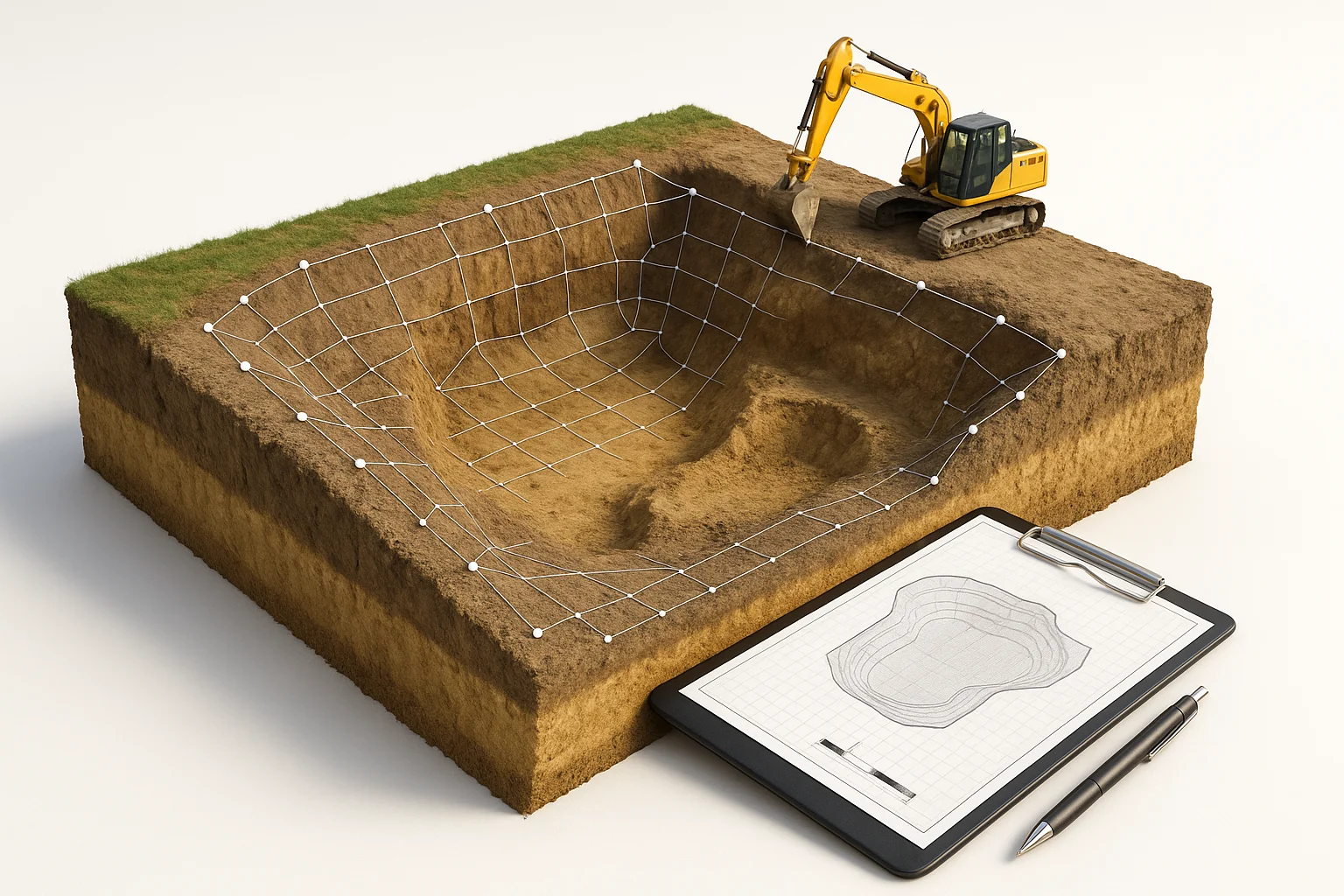 Calcul de la Cubature des Terrassements - Exercice corrigé