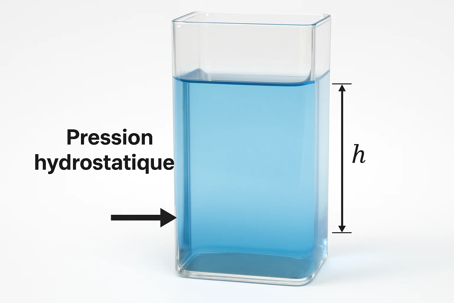 Calcul la pression hydrostatique - Exercice corrigé