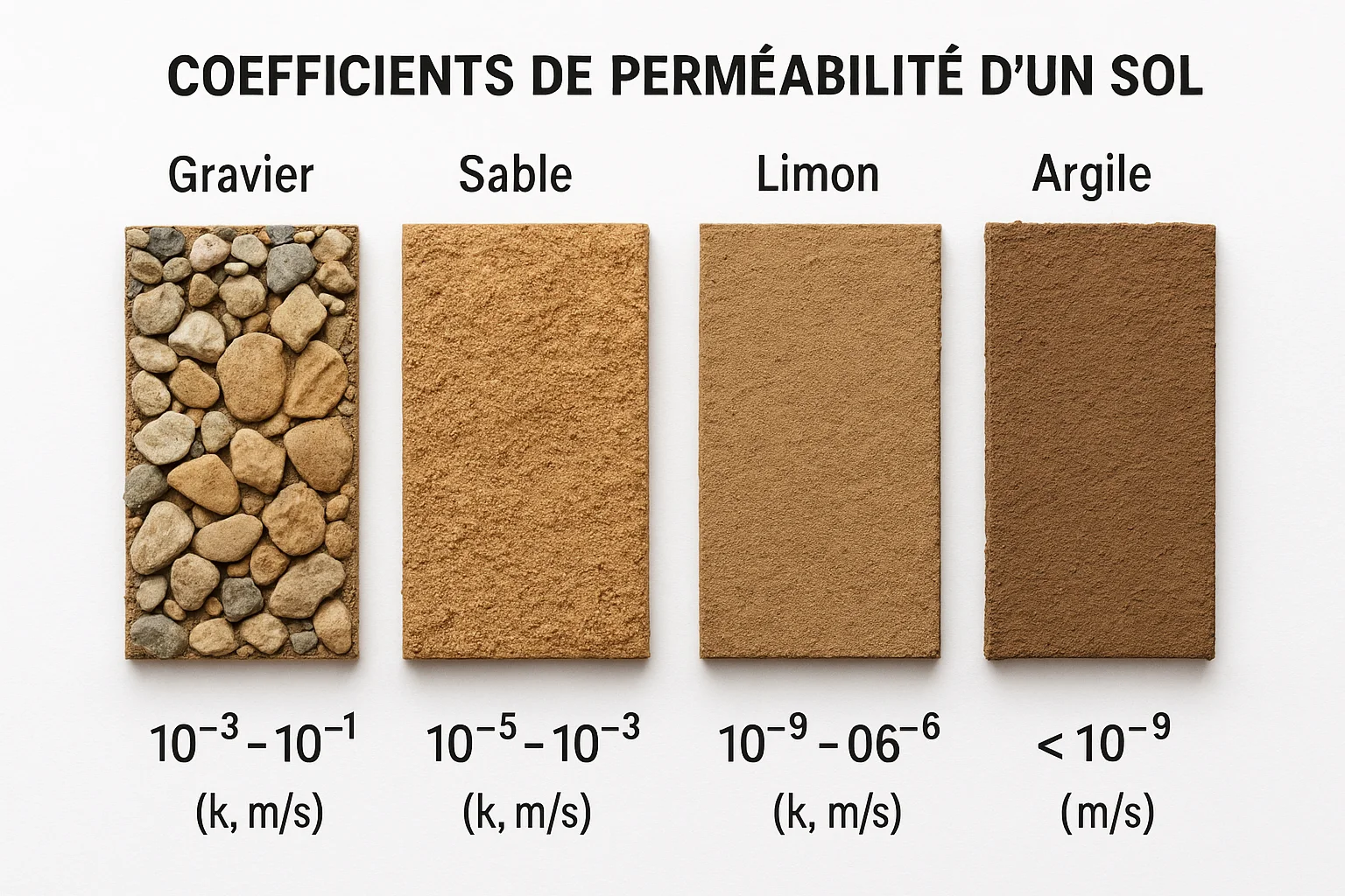 Calcul des Coefficients de Perméabilité - Exercice corrigé