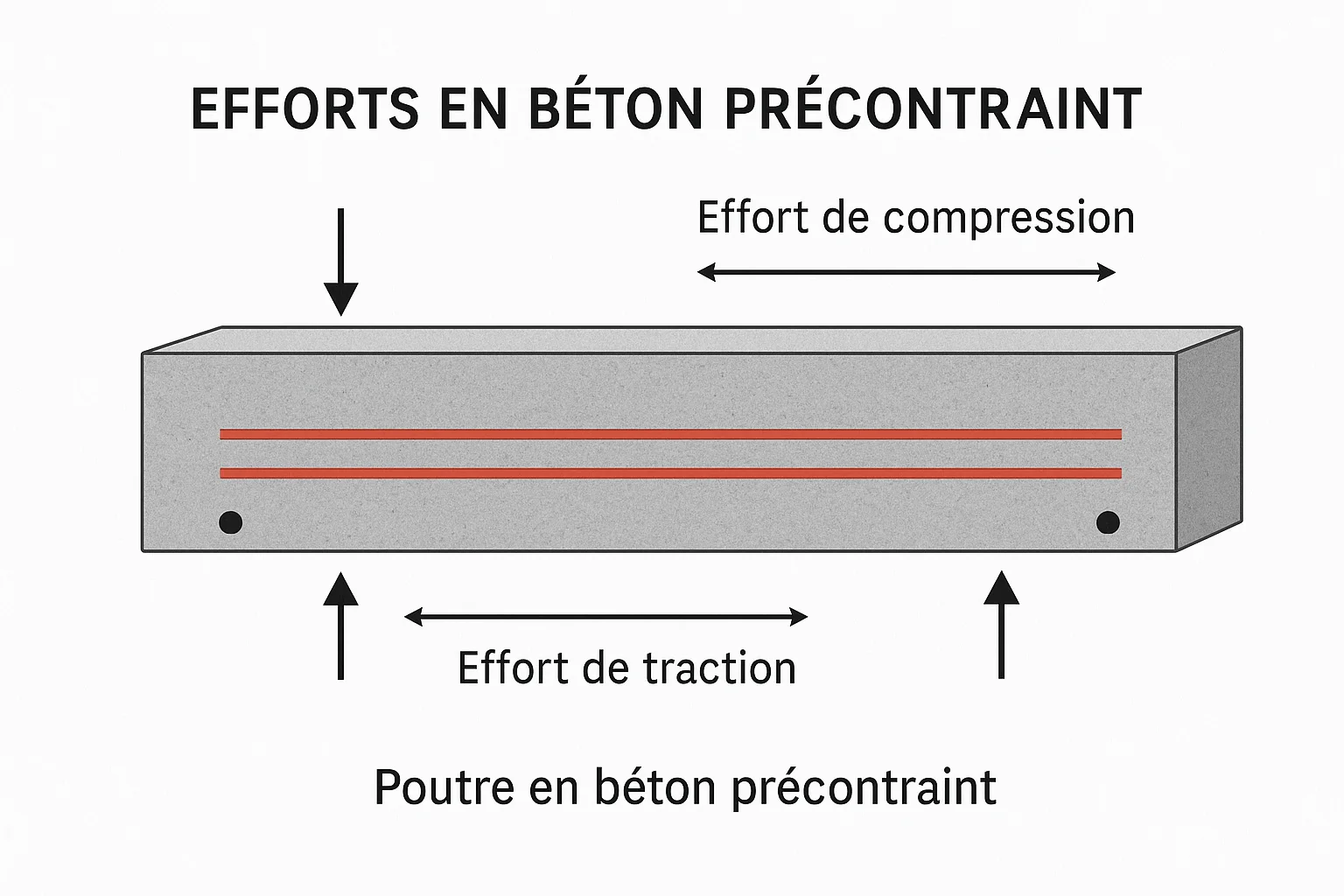 Calcul des Efforts en Béton Précontraint - Exercice corrigé