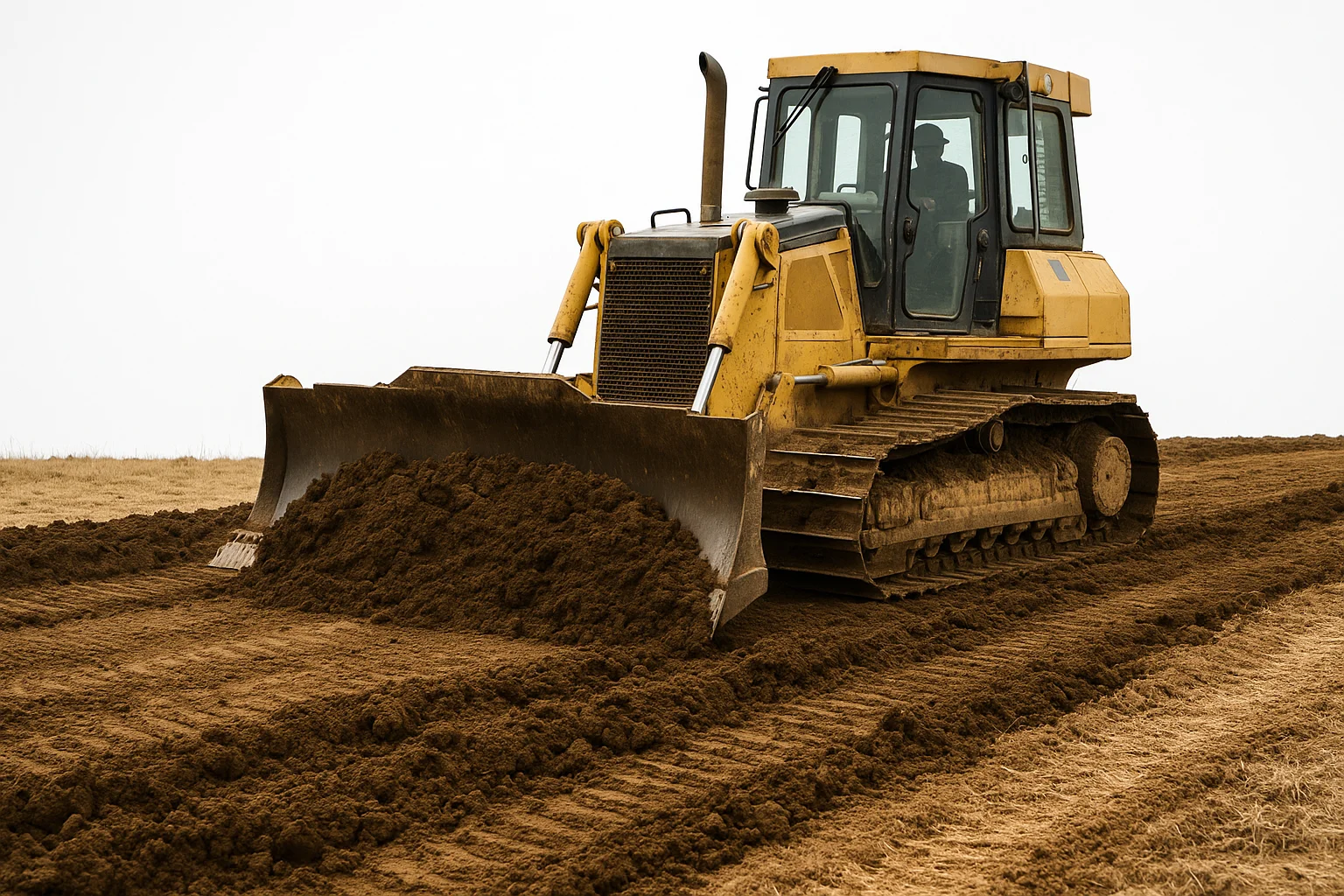 Décapage d'un terrain en terrassement - Exercice corrigé