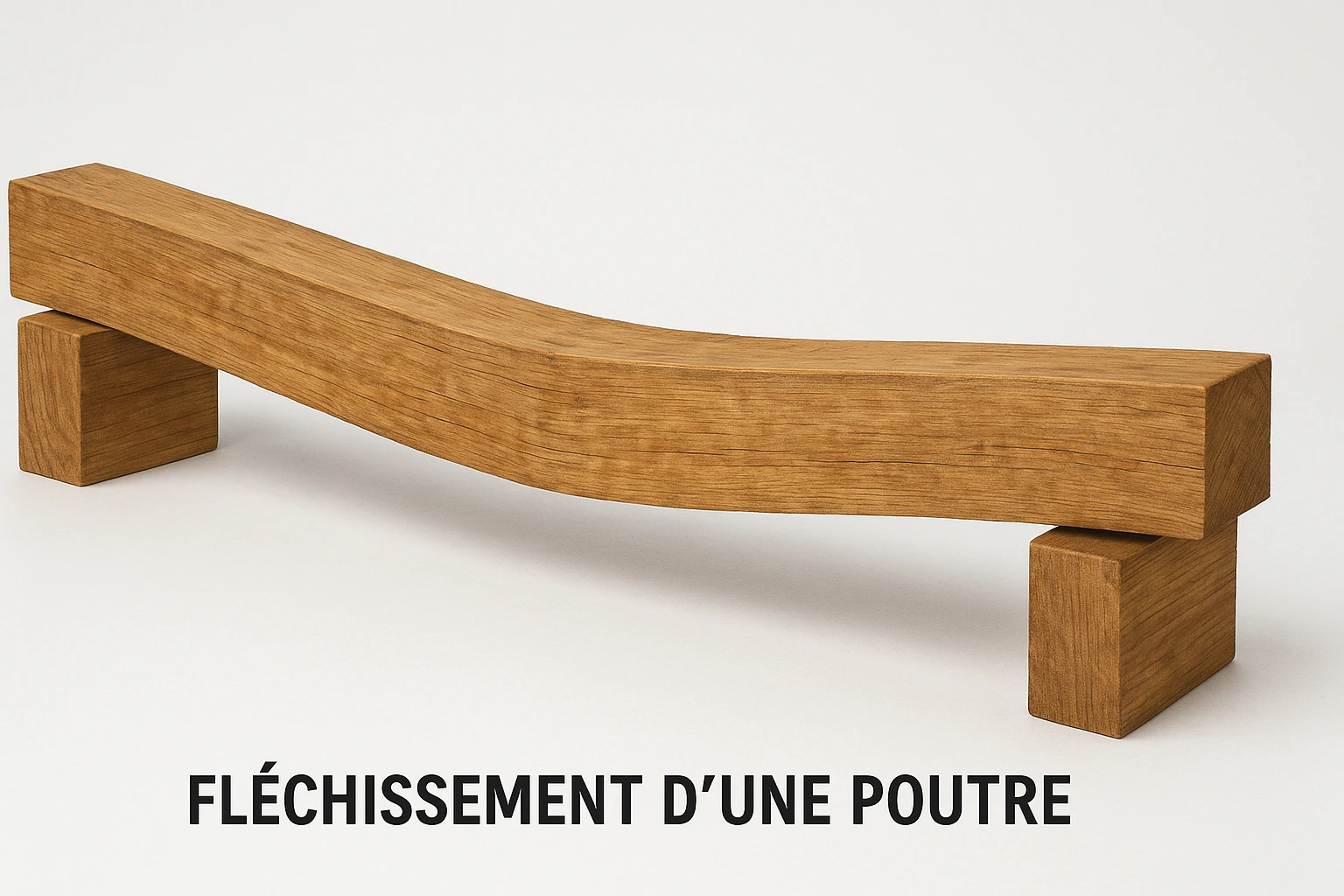 Calcul du Fléchissement d'une Poutre en Bois - Exercice corrigé