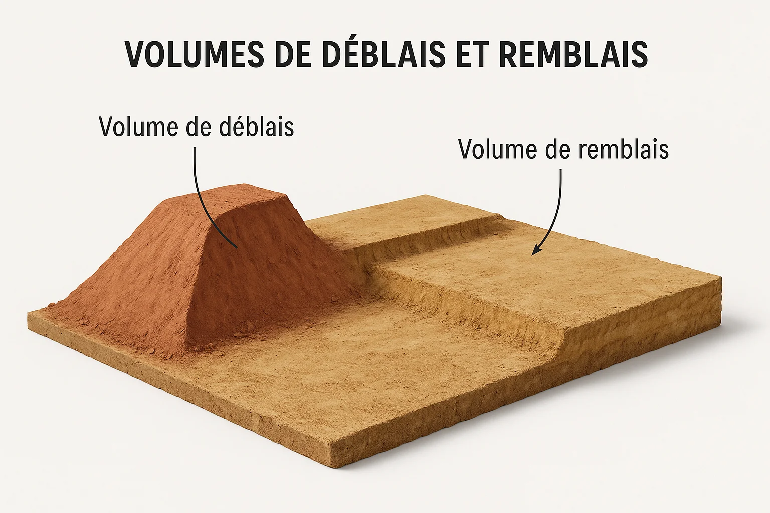 Calcul du Volume de Remblais et Déblais - Exercice corrigé
