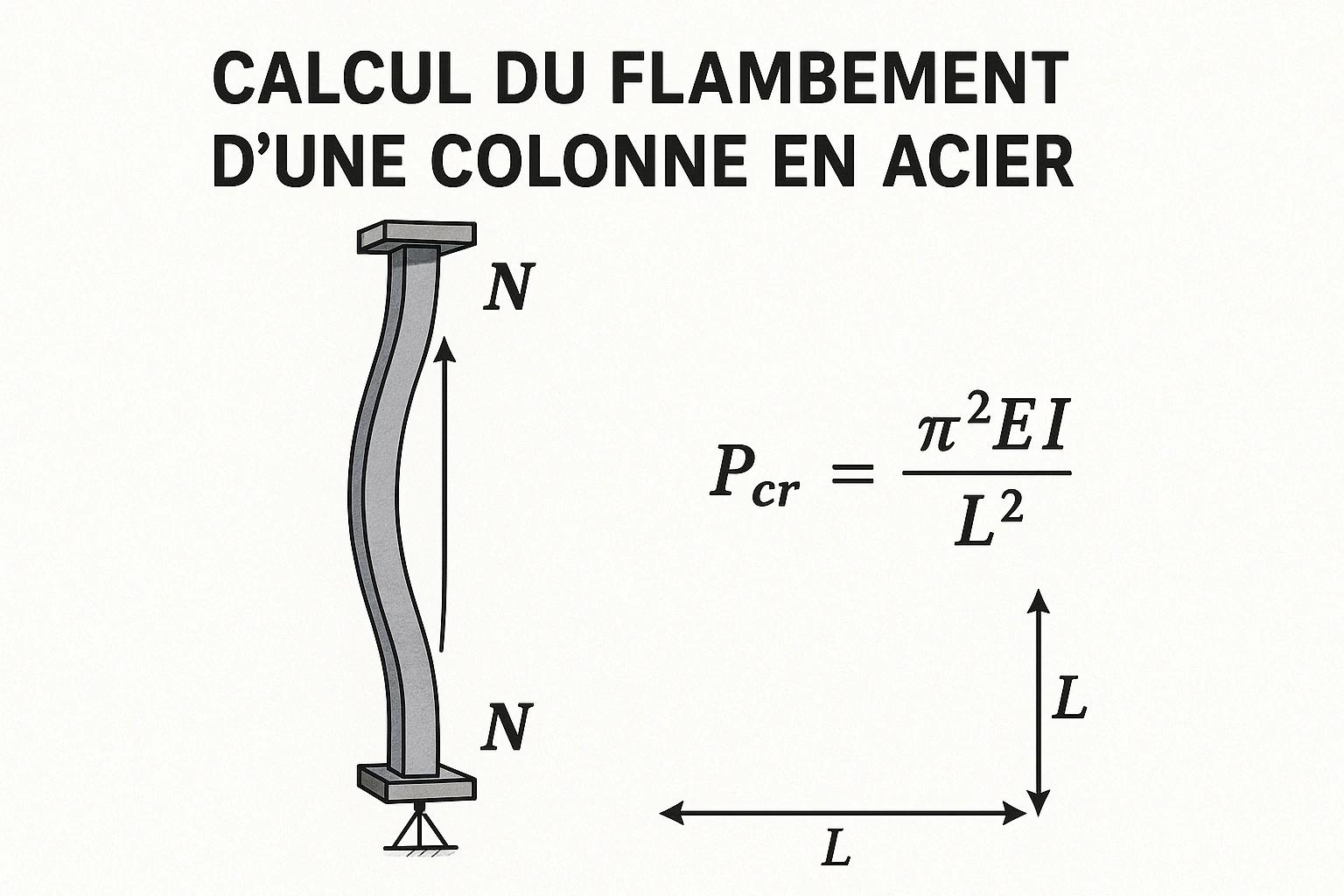 Calcul du flambement d'une colonne - Exercice corrigé