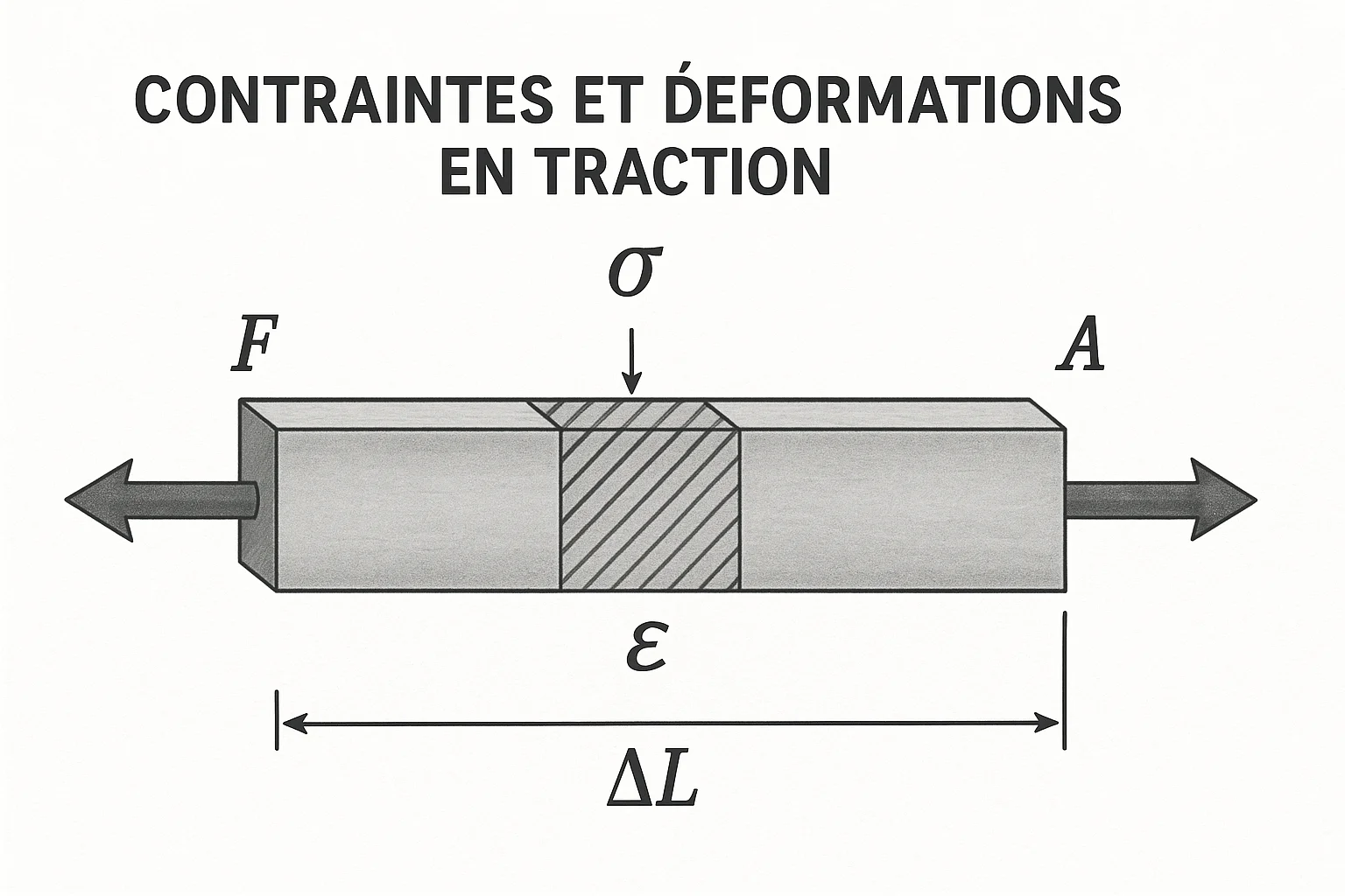 Contraintes et déformations en traction - Exercice corrigé
