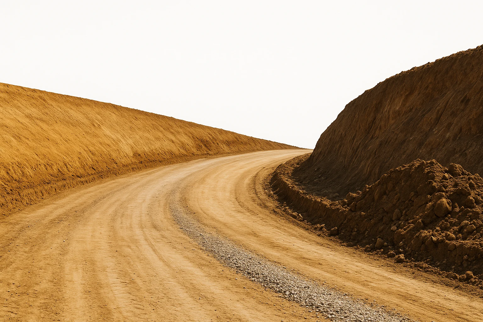 Remblais et déblais pour une route - Exercice corrigé