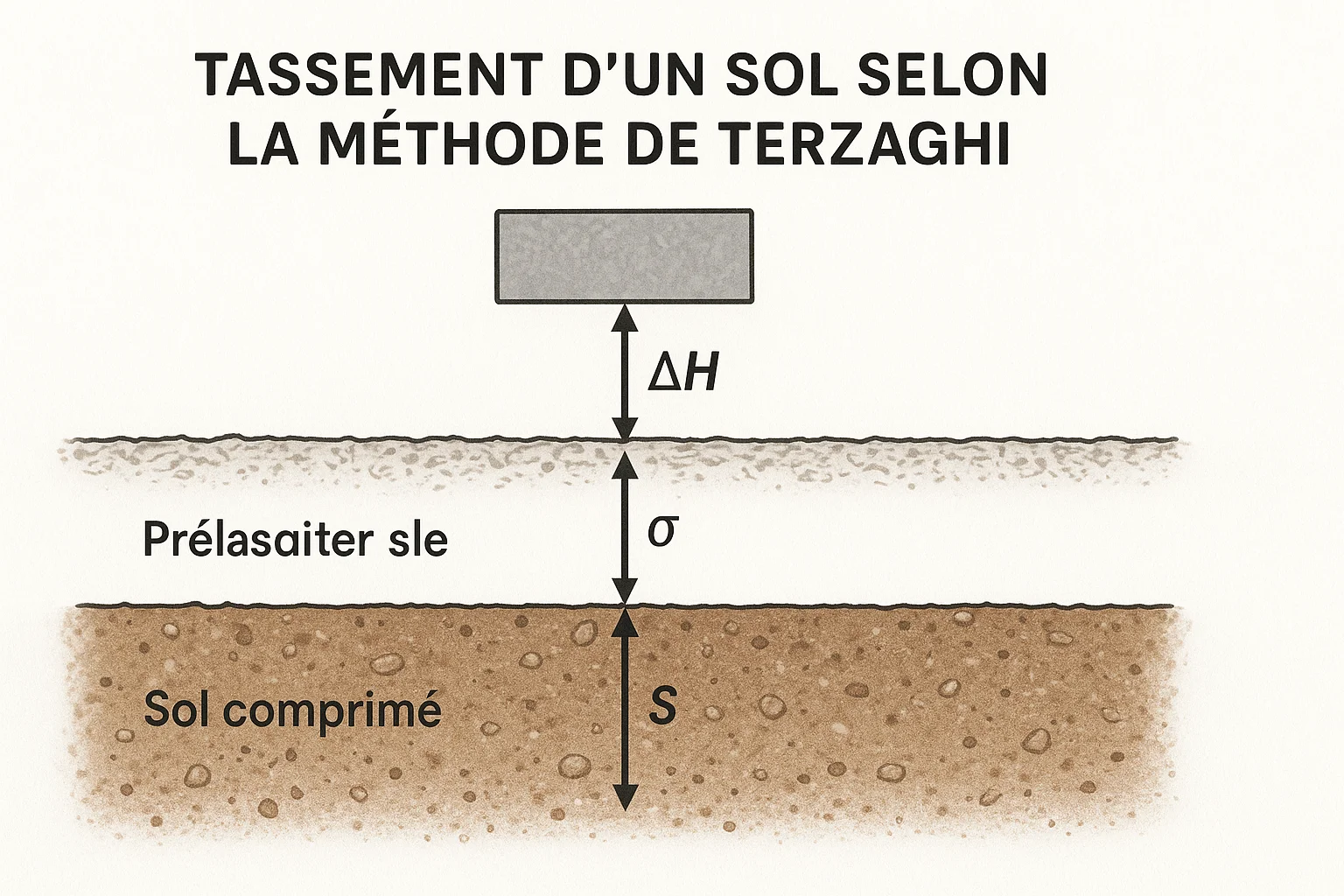 Tassement selon la Méthode de Terzaghi - Exercice corrigé