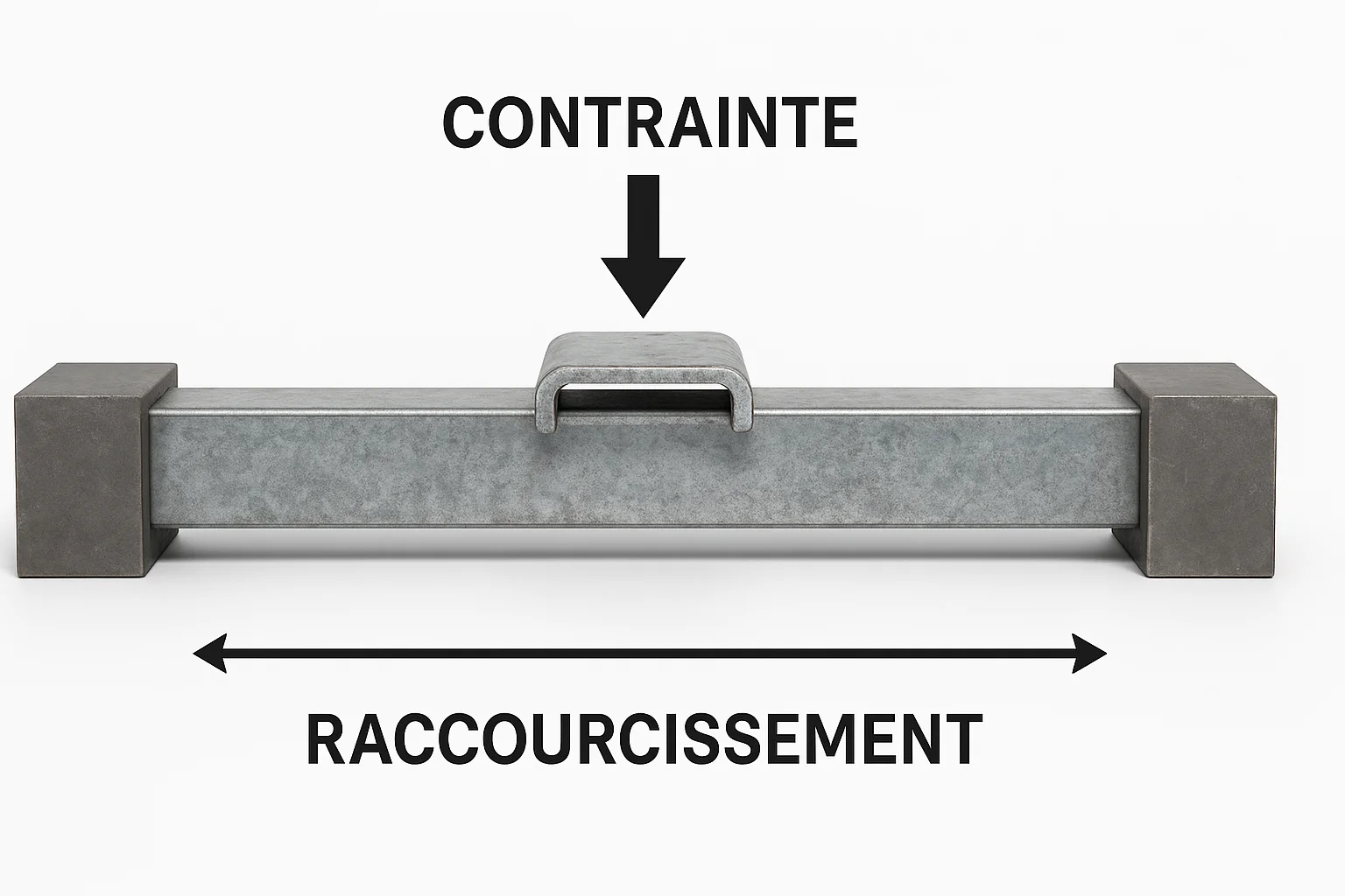 Contrainte et Raccourcissement dans une Poutre - Exercice corrigé