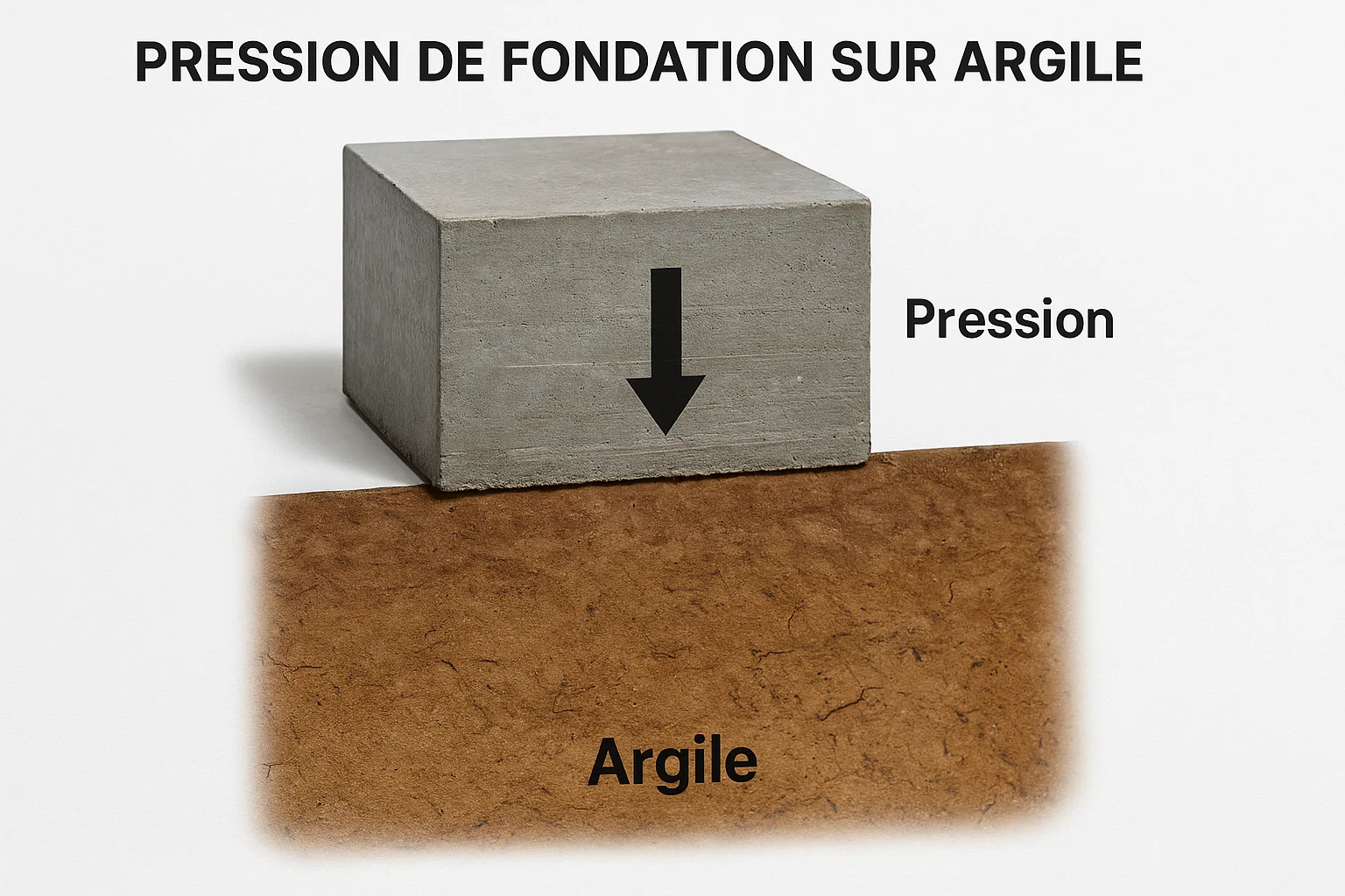 Calcul de la Pression de Fondation sur argile - Exercice corrigé