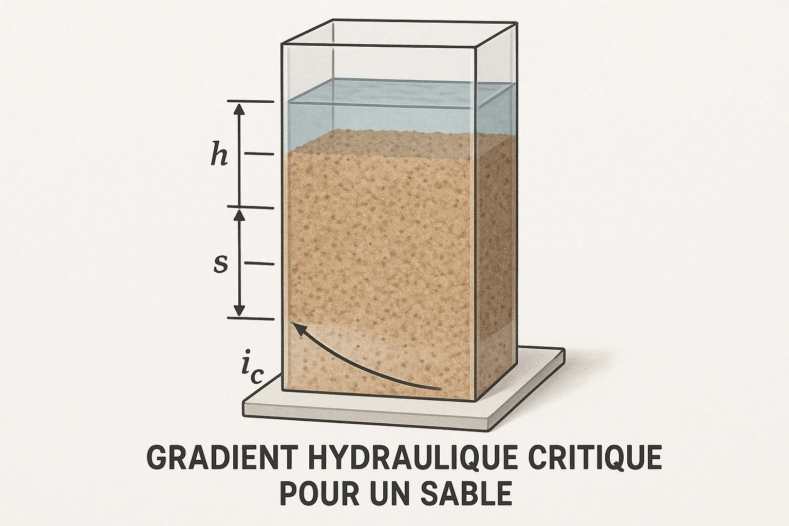 Gradient Hydraulique Critique pour un Sable - Exercice corrigé