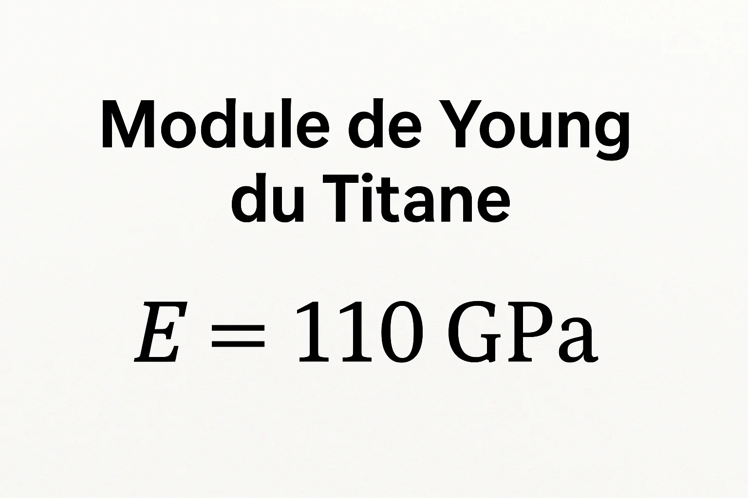 Calcul du Module de Young du Titane - Exercice corrigé