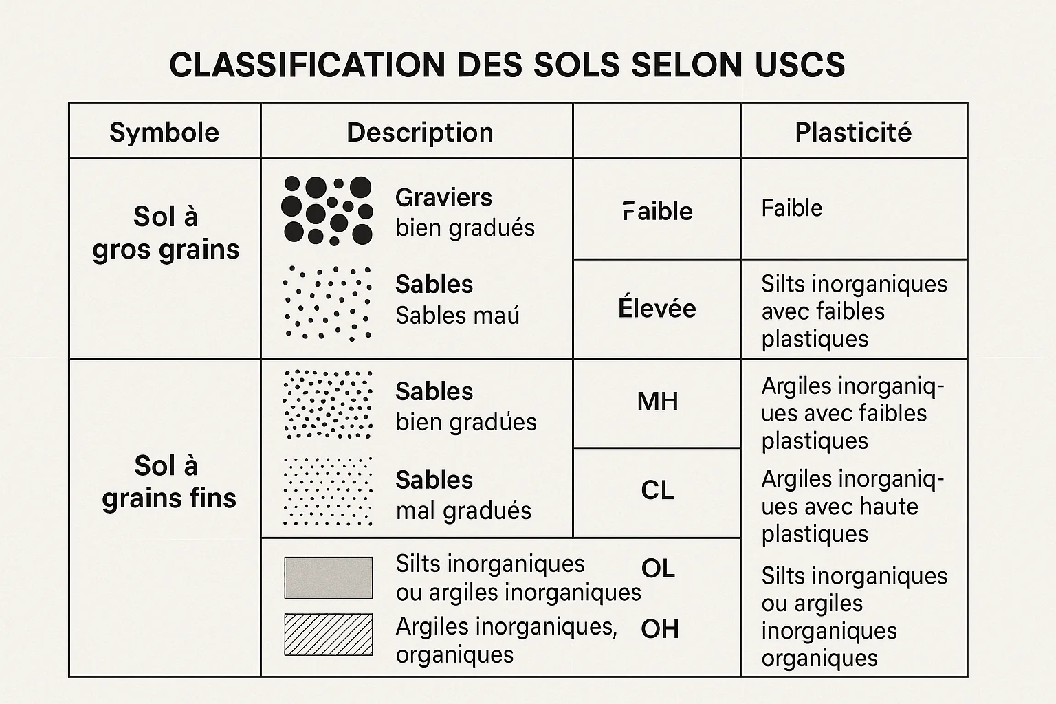 Classification des sols selon USCS - Exercice corrigé