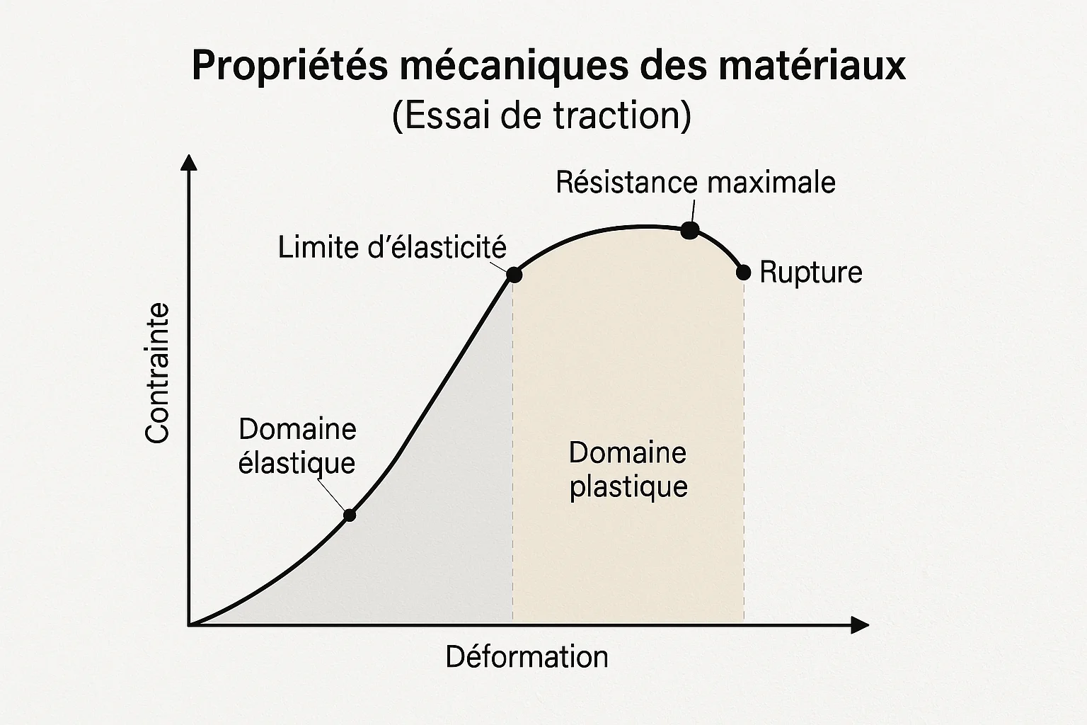 Propriétés mécaniques des matériaux - Exercice corrigé