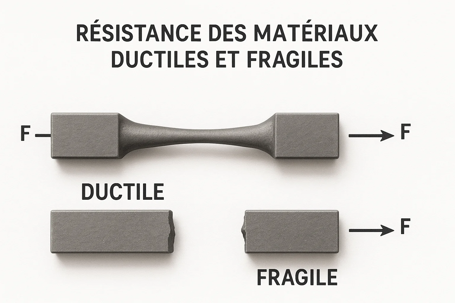 Résistance des Matériaux Ductiles et Fragiles - Exercice Corrigé