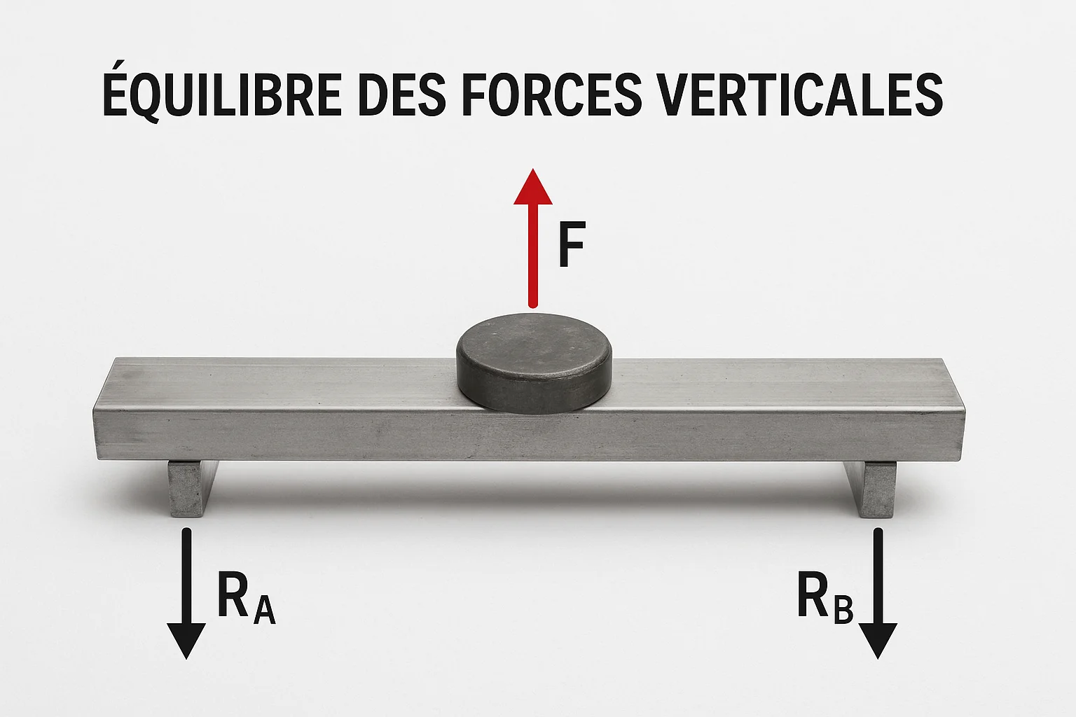 Vérification de l'équilibre des forces verticales - Exercice corrigé