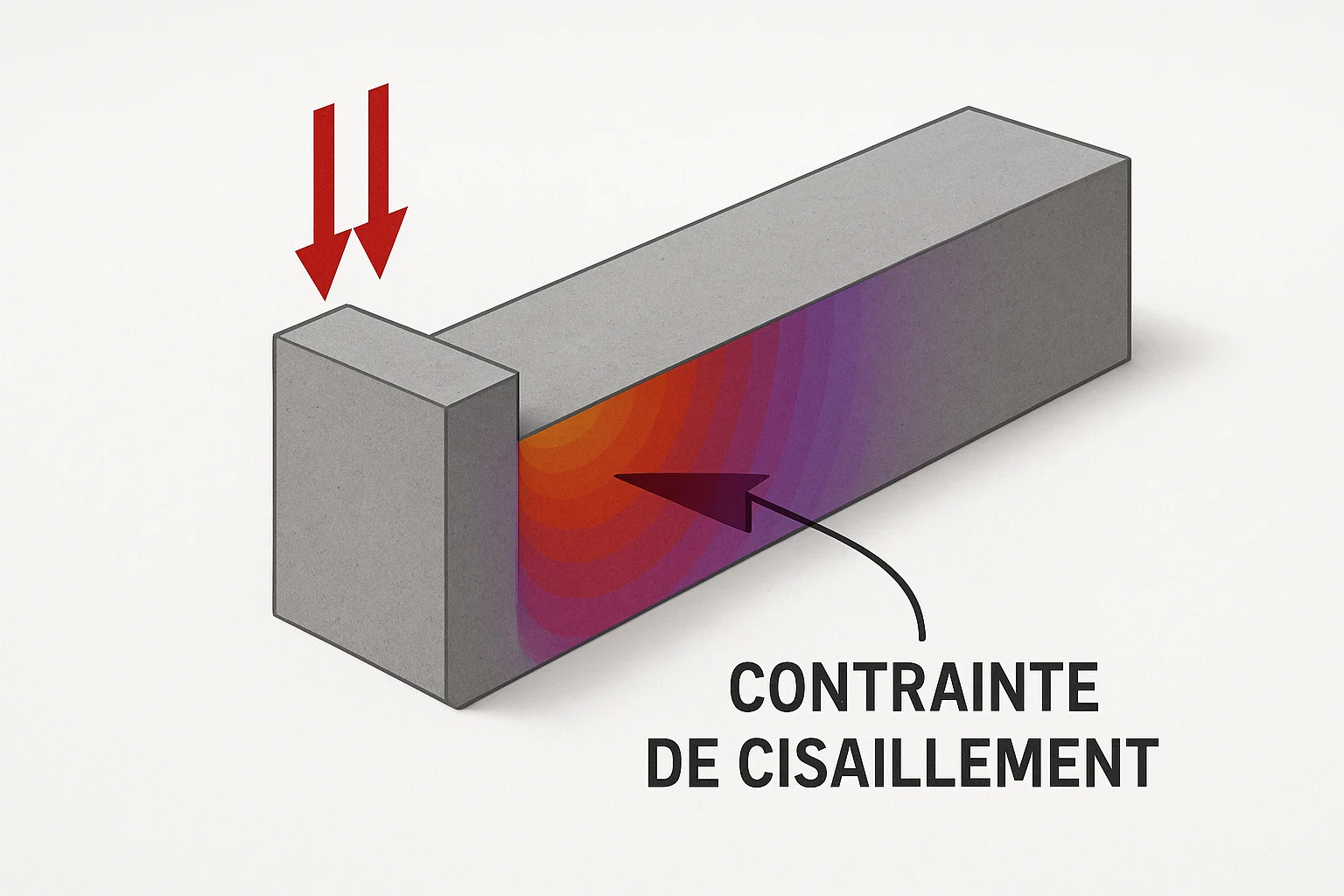Cisaillement dans une poutre - Exercice corrigé
