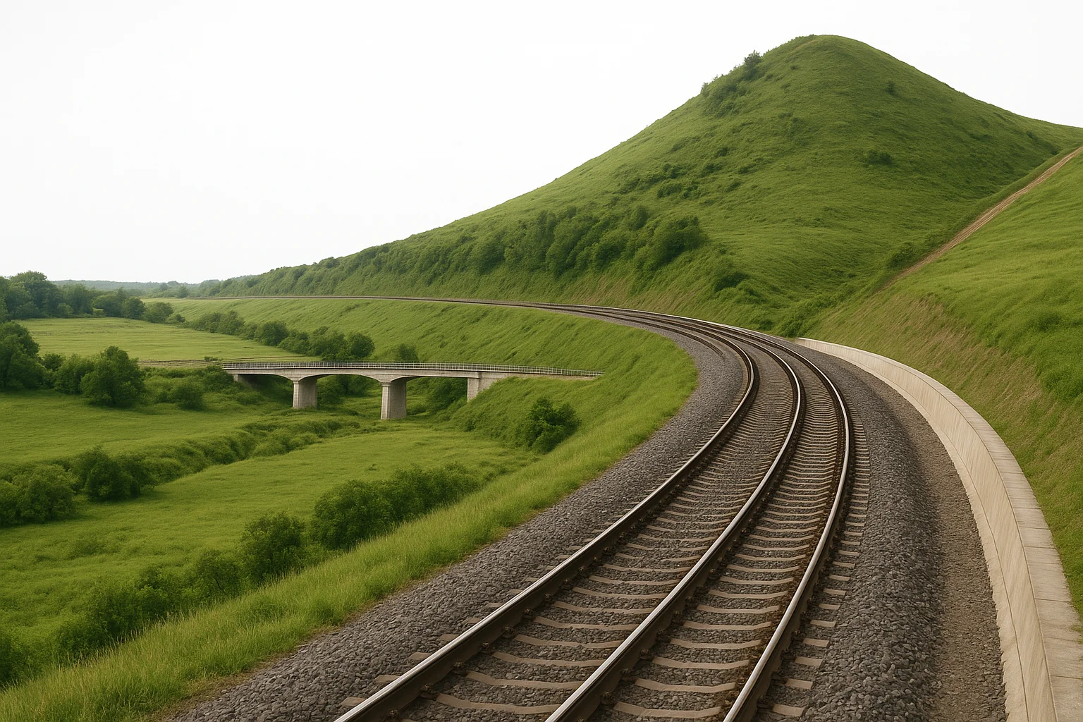 Conception d'une Voie Ferrée En Topographie - Exercice corrigé