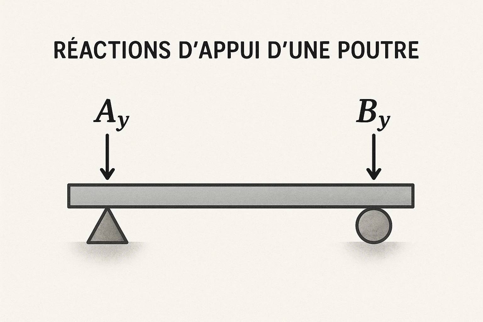 Calcul des Réactions d'Appui d'une Poutre - Exercice Corrigé