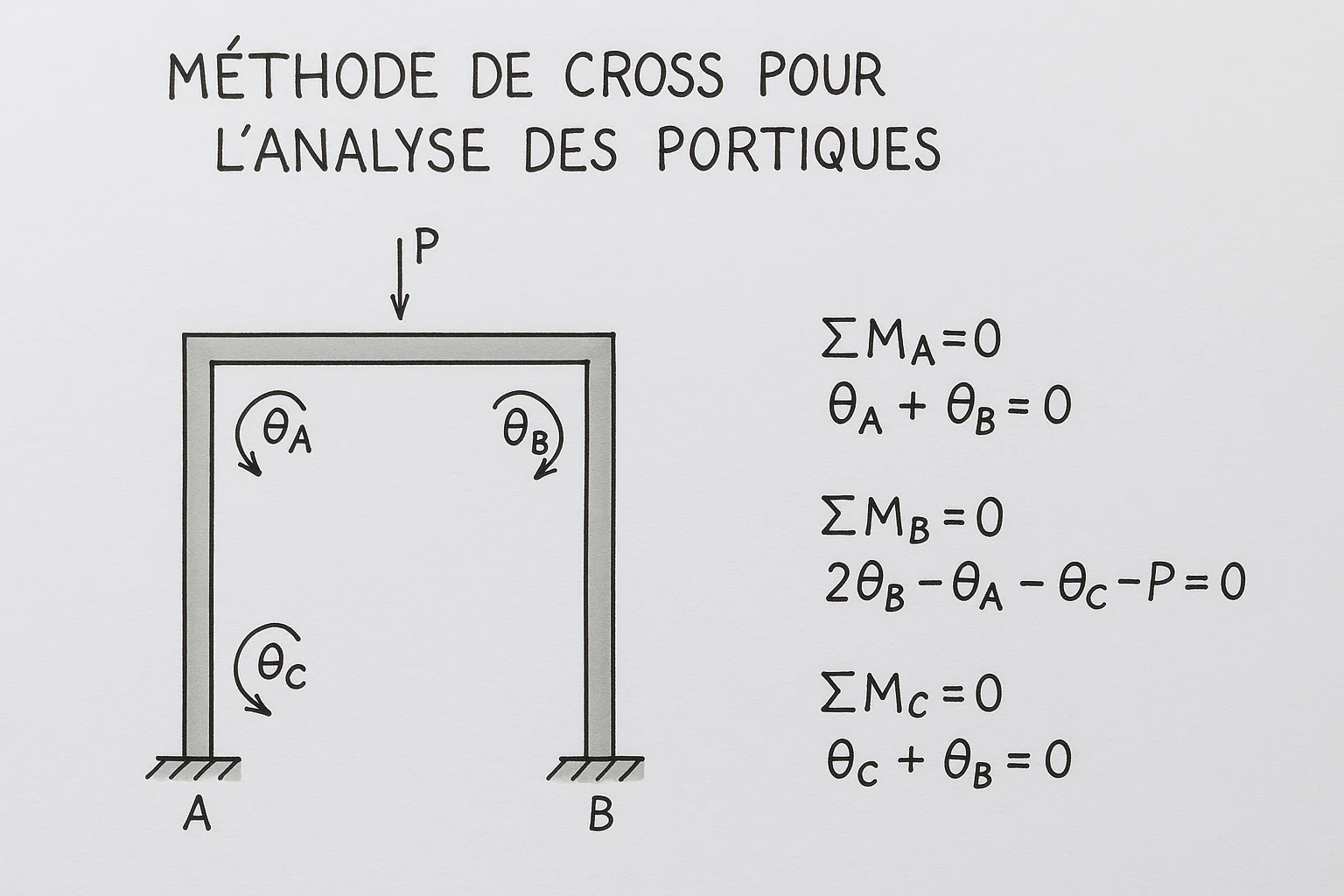 Méthode de Cross pour l'Analyse des Portiques - Cours Génie Civil